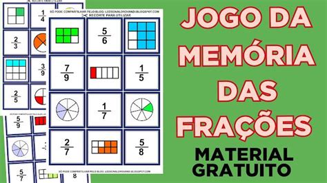 Recursos e atividades do Ledson Aldrovandi Jogo da memória das frações