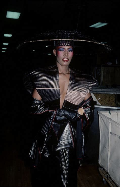 Grace Jones Wearing Issey Miyake During The 25th Annual Grammy Awards