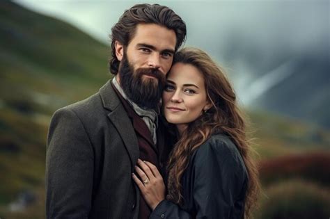 Premium Photo Romantic Portrait Of Loving Couple Of Young Man And