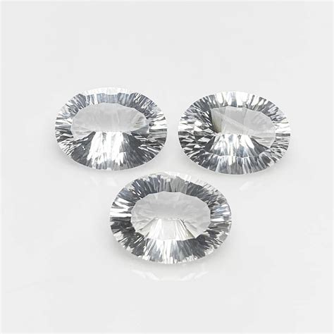 Crystal Quartz 16x12mm Concave Cut Oval Aa Gemstones Parcel 182063