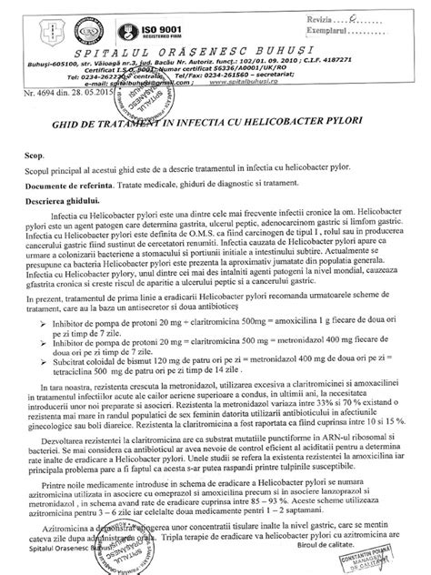 Ghid De Tratament In Infectia Cu Helicobacter Pyloti Pdf