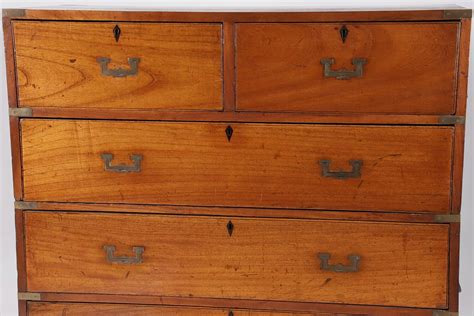 Brass Bound Campaign Chest 19th Century Brass Bound Campaign Chest