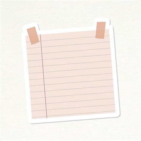 Nude Pink Lined Notepaper Journal Premium Vector Rawpixel