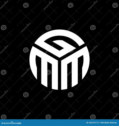 Gmm Letter Logo Design On Black Background Gmm Creative Initials