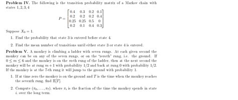 Solved Problem IV The Following Is The Transition Chegg Com