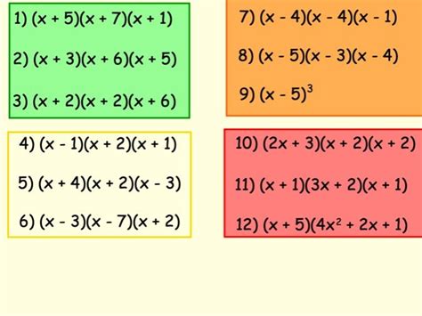 Expanding Triple Brackets Teaching Resources