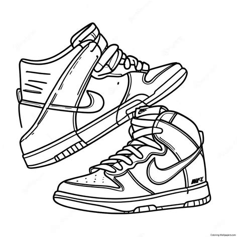 Nike Dunks Coloring Page 25352 20038
