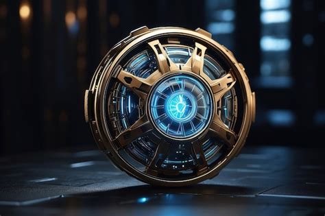 アーク・リアクター・エレガンス 4k Hdの精度と洗練性を備えたビジョナリーなデジタルセキュリティコンセプトを作成 プレミアム写真