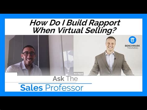 How To Build Rapport When Remote Selling Benchmark Training