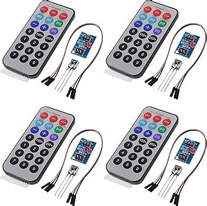 ACEIRMC 4Sets HX1838 NEC Infrared IR Remote Control Sensor Module IR