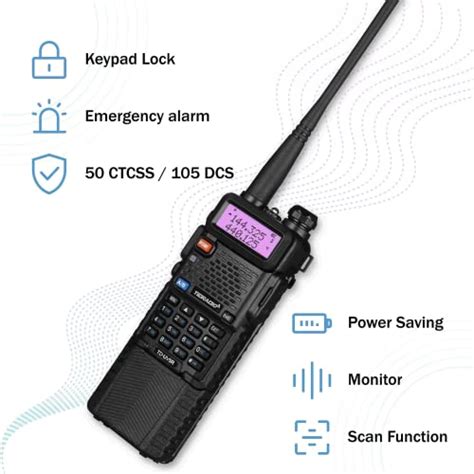 TIDRADIO UV R Ham Radio Handheld Upgraded Of Baofeng UV R Dual Band Two Way Radio Walkie