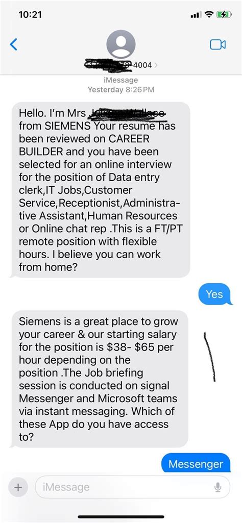 Job Text Scam Obvious Red Flags Rscams