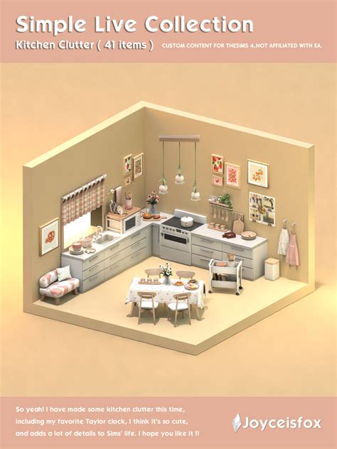 Get More From Joyceisfox On Patreon Sims 4 Kitchen Kitchen Clutter