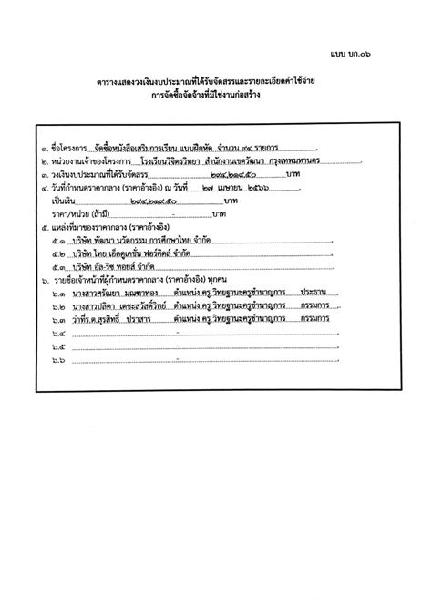 ตารางแสดงวงเงินงบประมาณที่ได้รับจัดสรรและร้ายละเอียดค่าใช้จ่าย การจัด