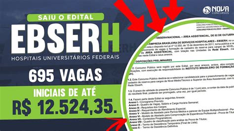 Concurso EBSERH 2023 Análise do edital 695 vagas e iniciais de até