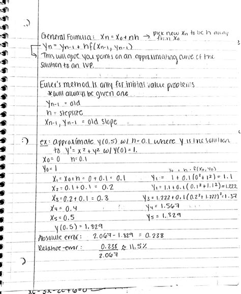 Differential Equations Notes MATH 2410Q Studocu