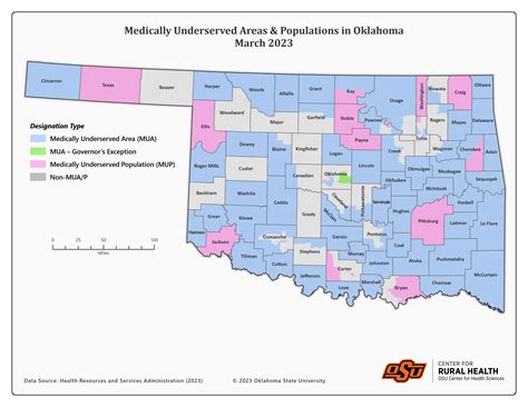 Osu Rural Health Medically Underserved Areas And Populations In Oklahoma