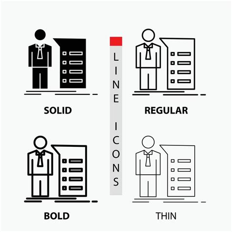 Business Explanation Graph Meeting Presentation Icon In Thin