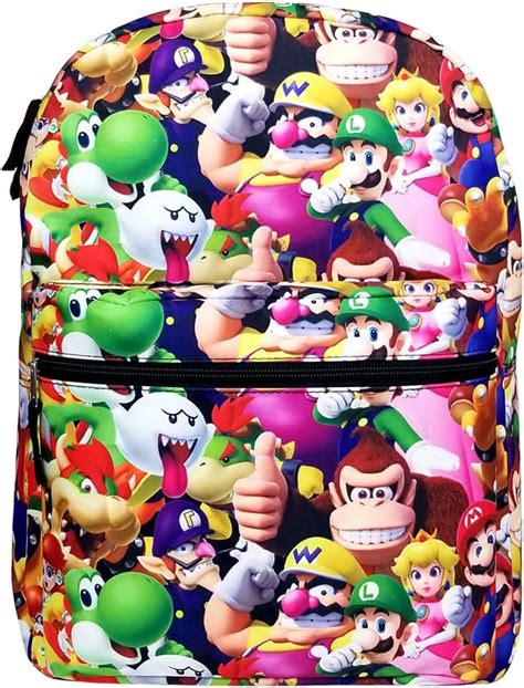 Super Mario Bros 3d All Over Print Large Backpack Nn43719
