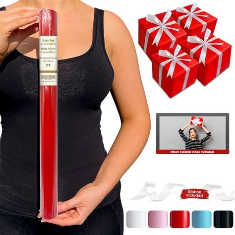 Empire Bright Red Wrapping Paper 44cmx500cm T Wrapping Paper 80