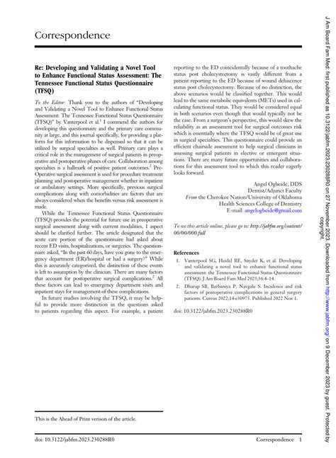 Pdf Re Developing And Validating A Novel Tool To Enhance Functional