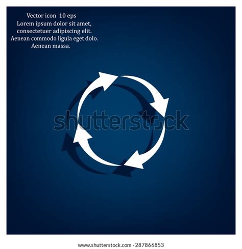 Arrow Circle Icon Cycle Loop Roundabout Stock Vector Royalty Free Shutterstock