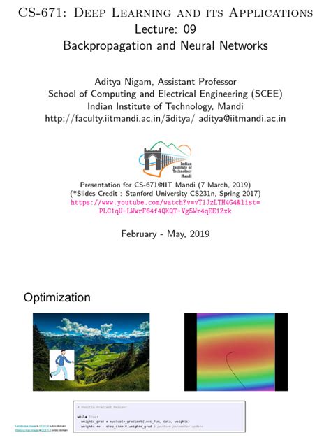 Backpropagation And Neural Networks Pdf Machine Learning Computational Science
