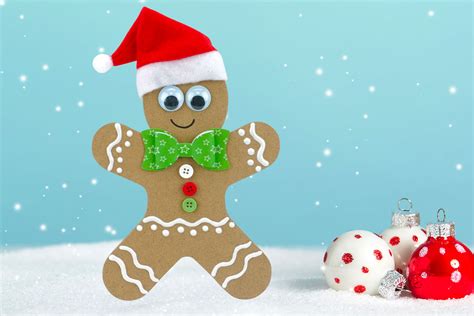 Bonhommes pain d épices 6 pièces Objets en bois Noël 10 Doigts