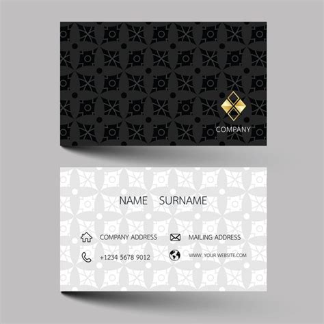 طراحی کارت ویزیت مدرن سیاه و طلایی با الهام از کارت تماس انتزاعی برای شرکت تصویر ساده وکتور قالب