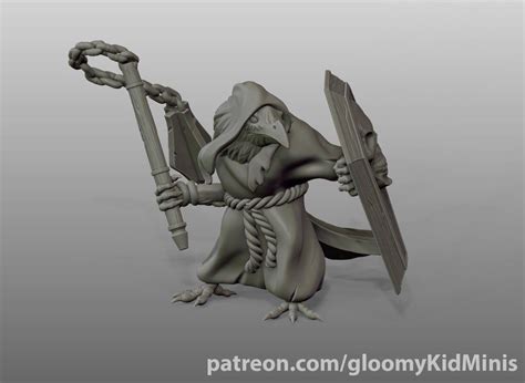 Download Free Stl File Kenku Death Cleric • 3d Printable Model ・ Cults