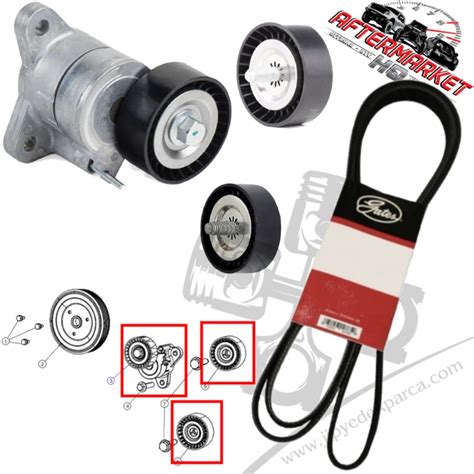 Jeep Compass 20l 2007 2017 Gergi Kütüğü Avare Rulman V Kayış Seti