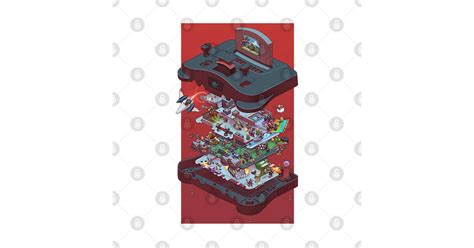 N64 Exploded View Video Games T Shirt Teepublic