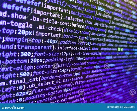 Web Server Data On A Monitor Simple Website HTML Code With Colorful Tags In Browser View On