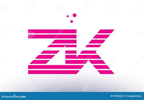 Zk Z K桃红色紫色线条纹字母表信件商标传染媒介templ 向量例证 插画 包括有 粉红色 字体 94005323