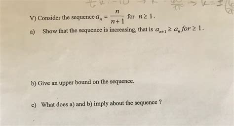 Solved Consider The Sequence An For N21 N 1 A Show That Chegg Com