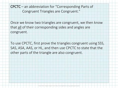 5 3 Congruent Triangle Proofs And Cpctc Ppt
