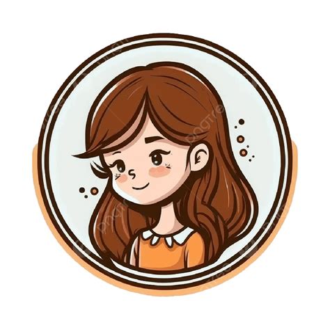 Shy Beautiful Girl Character Logo Shy Girl Beautiful Mascot Png