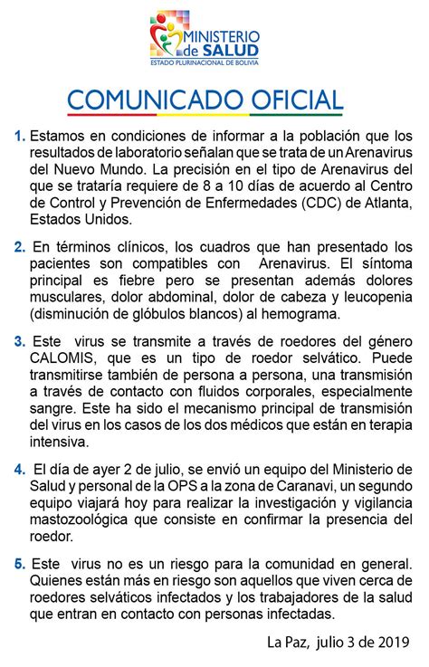 OMS Declara Cuarentena Sanitaria A Bolivia ChequeaBolivia