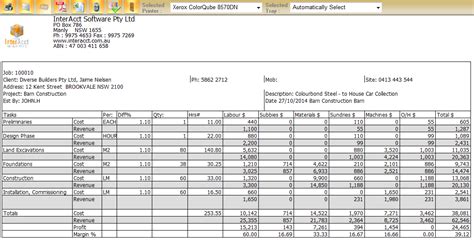 Job Contract Estimating Software Interacct