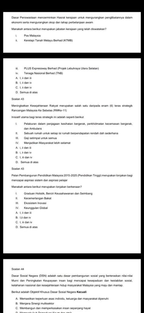 Himpunan Contoh Soalan Peperiksaan Memasuki Perkhidmatan UITM Dan Awam