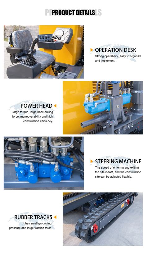 Hdd Soft Pipe Pipeline Cable Horizontal Directional Drilling Machine