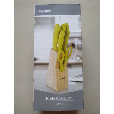 Jual Krisbow Krischef Knife Block Set 7pcs Shopee Indonesia
