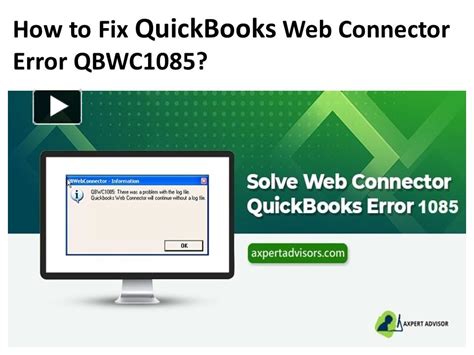 How To Fix QuickBooks Web Connector Error QBWC Presentation Free To Download