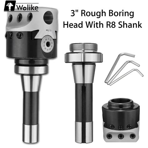 Wolike Durable 3 Rough Boring Head With R8 Shank Engineers Tooling Set