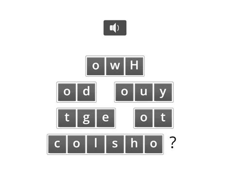 Unit 3 Grammar Anagram