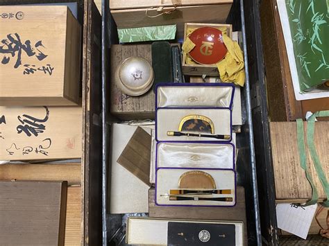 骨董品買取 ¥40000 美術品、かんざし、銀杯、カフスなど名古屋市瑞穂区より名古屋の質屋かね丈質店 生前整理・遺品整理 買取絵画