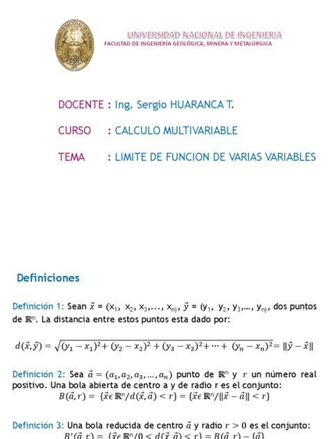 Clase 3 Multivariable Pdf Función Matemáticas Función Continua
