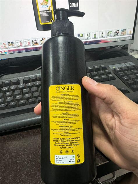 Ginger Black Hair Shampoo Natural Black Hair 300ml बालों का शैम्पू