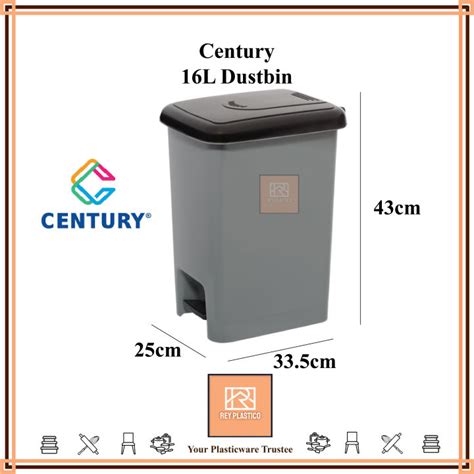 16l Century Step Dustbin 1028c Office Dustbin Dustbin With Inner