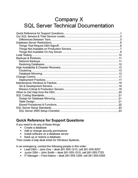 Worksheet Sql Server Support Matrix Company X Sql Server Technical